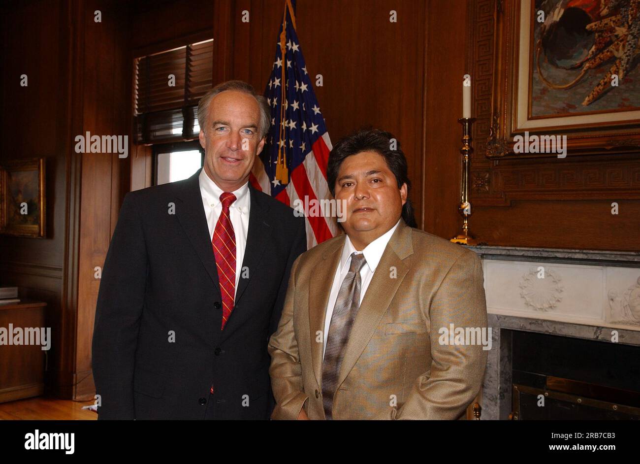 Secretary Dirk Kempthorne and staff meeting with Samuel Penney, member ...