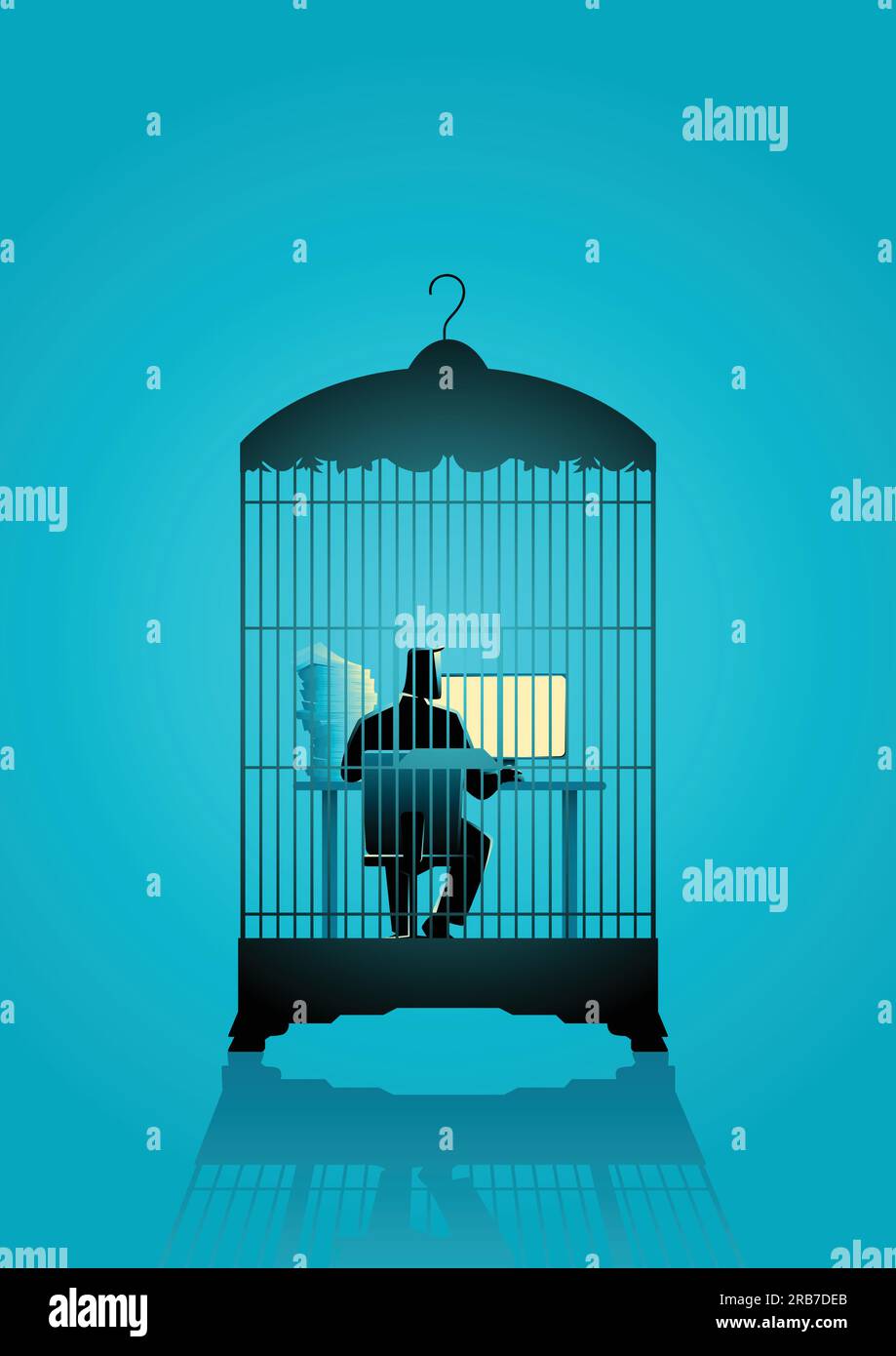 Working cage Stock Vector Images - Alamy