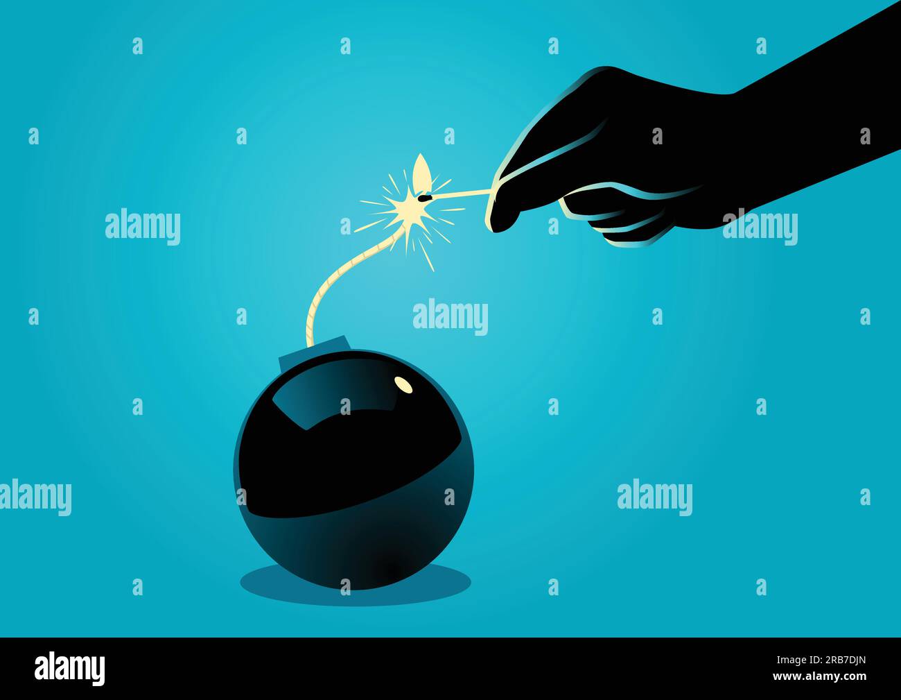 Igniting a match Stock Vector Images - Alamy