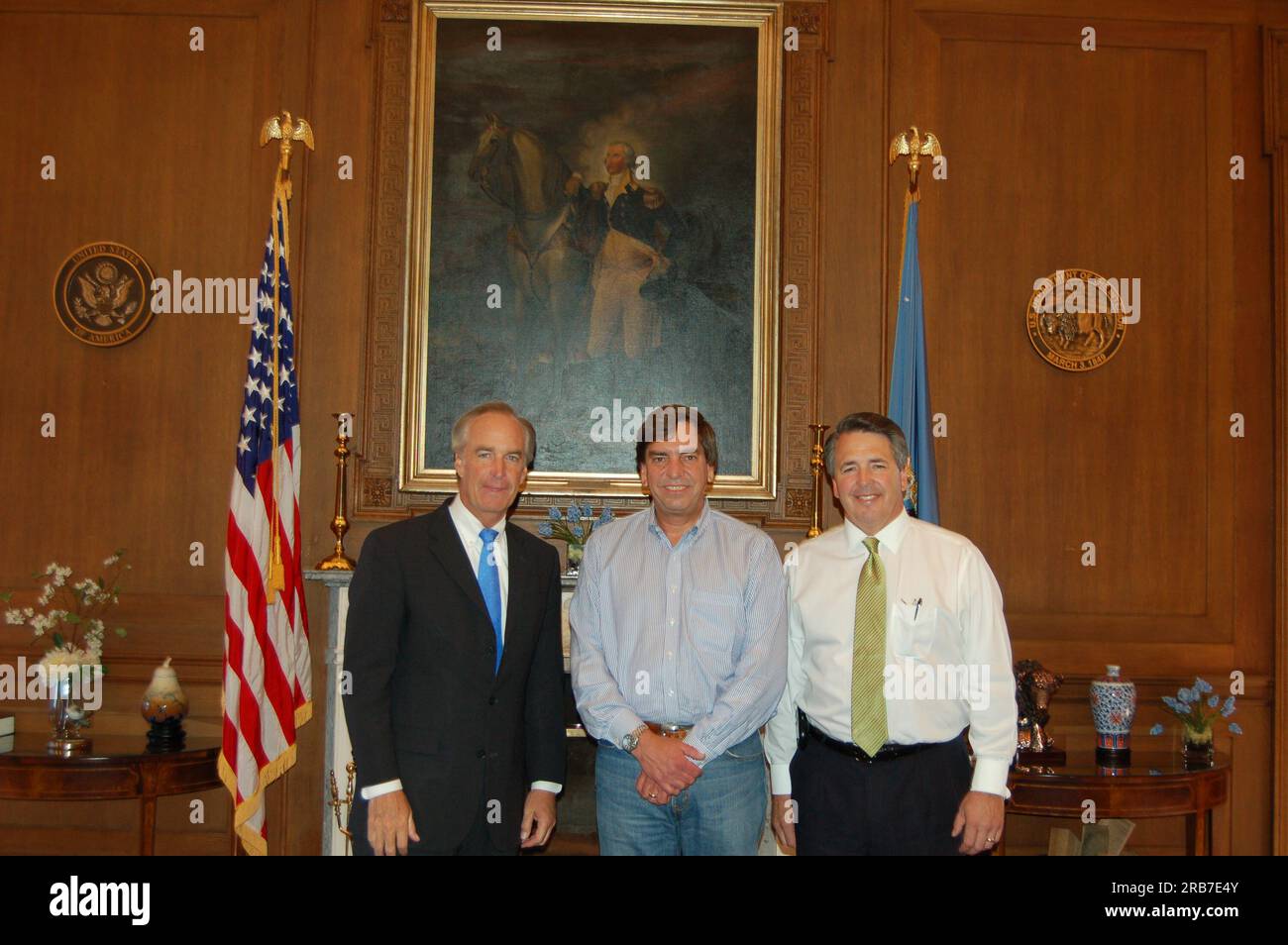 Secretary Dirk Kempthorne at Main Interior with Jason Peltier ...