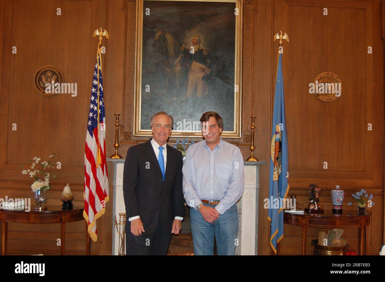 Secretary Dirk Kempthorne at Main Interior with Jason Peltier ...