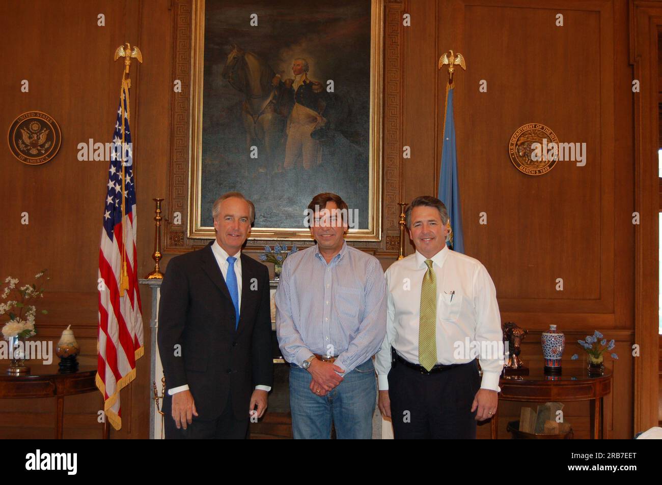 Secretary Dirk Kempthorne at Main Interior with Jason Peltier ...