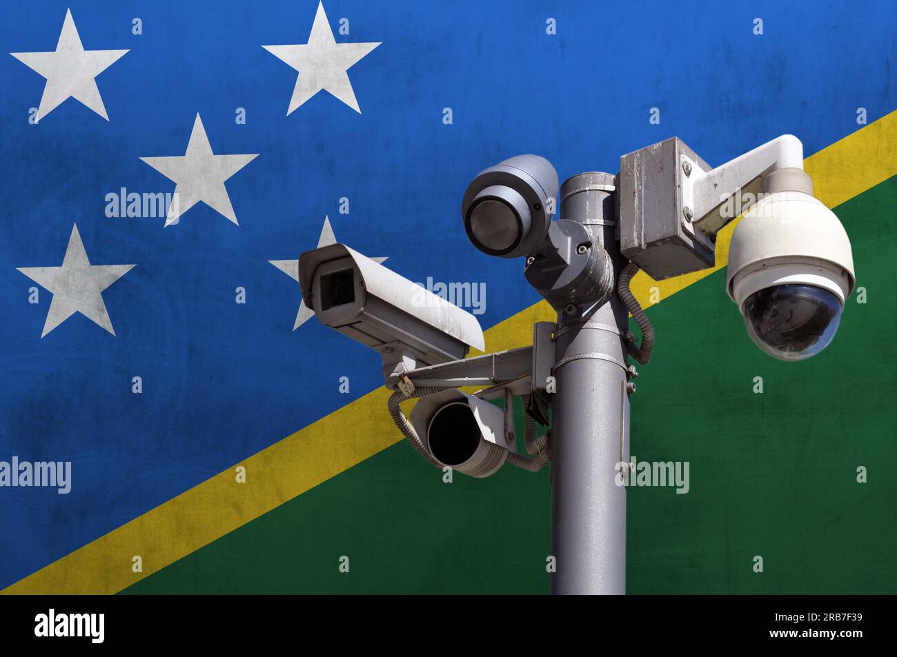 Closed circuit camera Multi-angle CCTV system against the background of ...