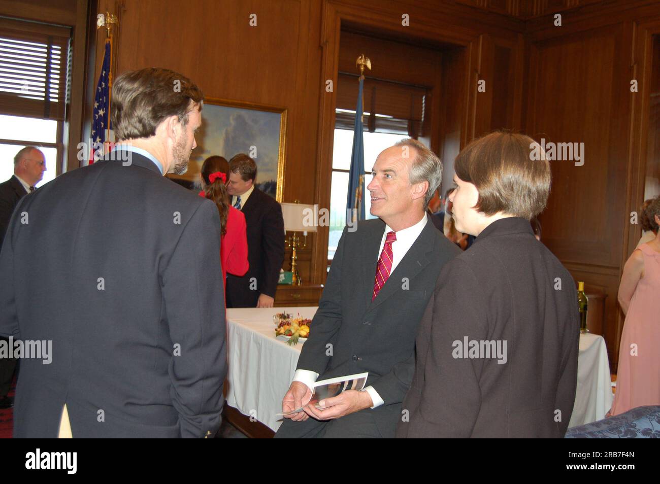 Department of the Interior officials, staff meeting newly-arriving ...