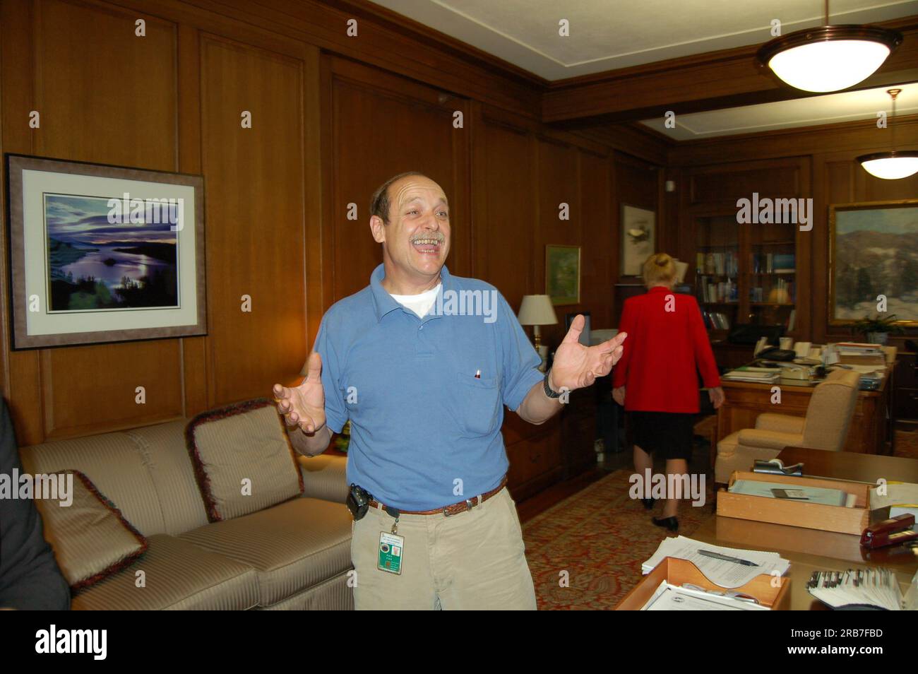 Department of the Interior officials, staff meeting newly-arriving ...