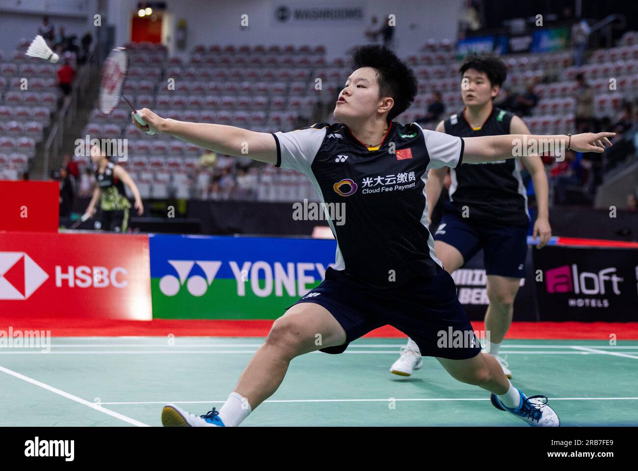 Calgary, Canada. 7th July, 2023. Liu Shengshu (front)/Tan Ning of China ...
