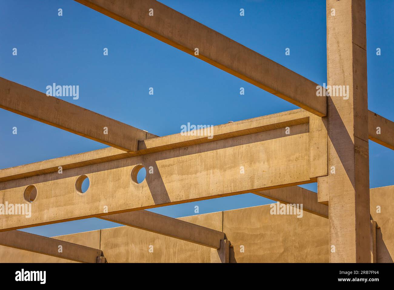 Construction site with precast concrete parts Stock Photo - Alamy