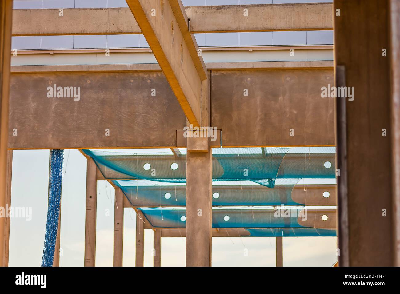 Construction site with precast concrete parts Stock Photo - Alamy