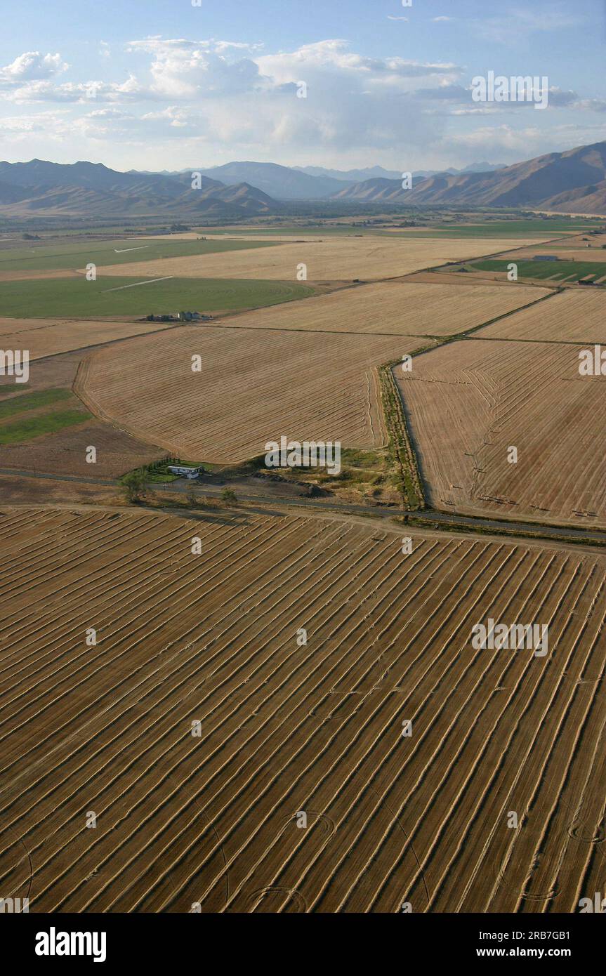 Aerial views of landscapes in Idaho, taken during visit of Secretary ...