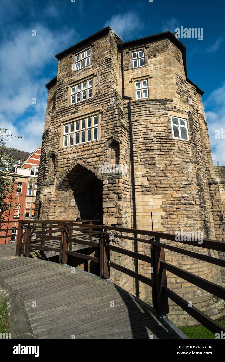 The Black Gate of Newcastle Castle, a medieval fortification in ...