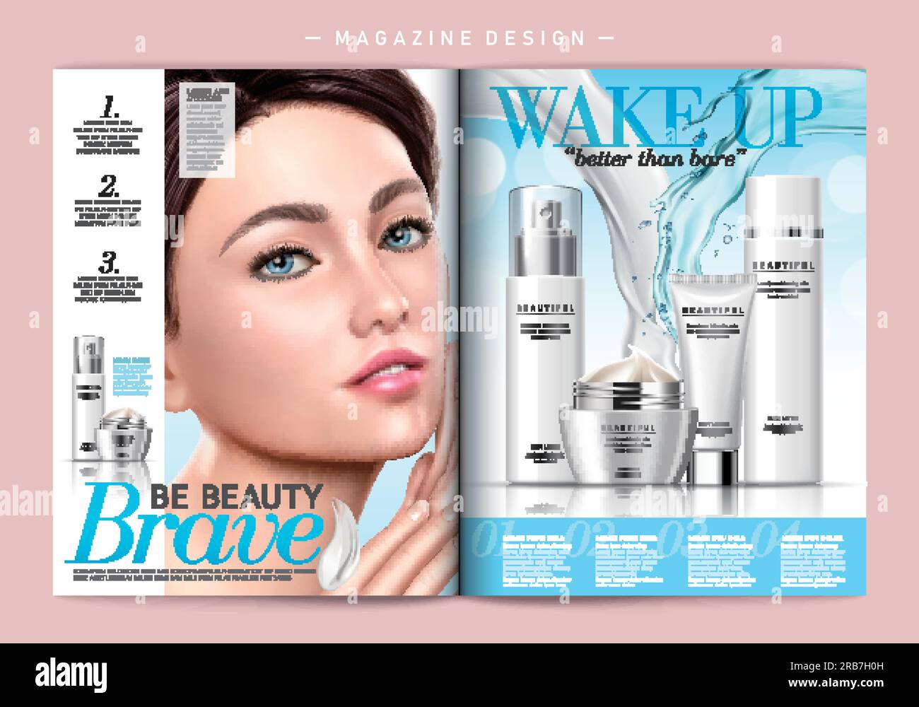 Woman magazine model page Stock Vector Images - Alamy