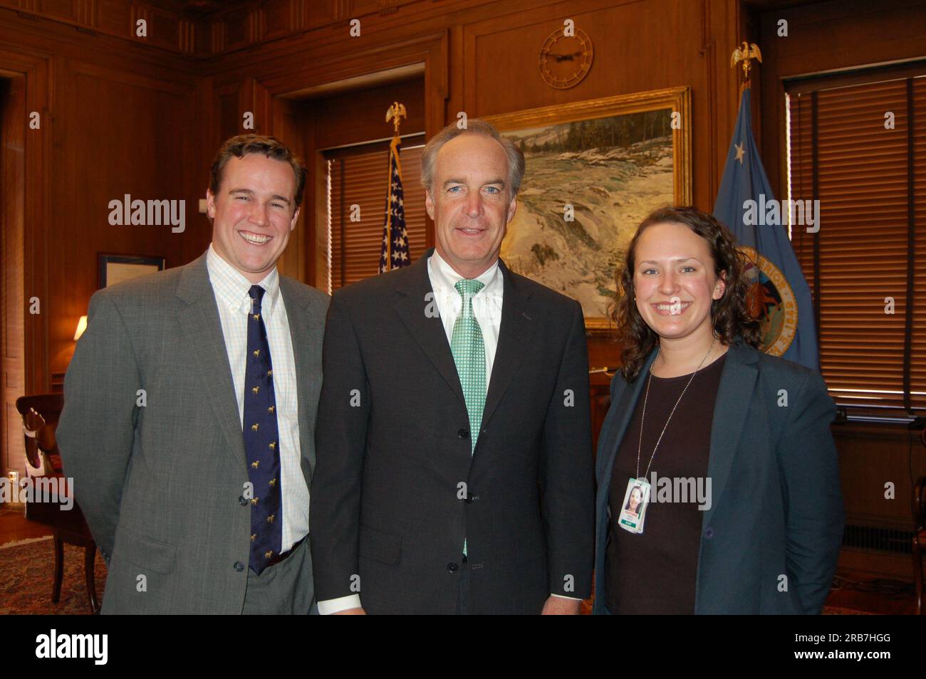 Secretary Dirk Kempthorne with aides to Colorado Senator Wayne Allard ...