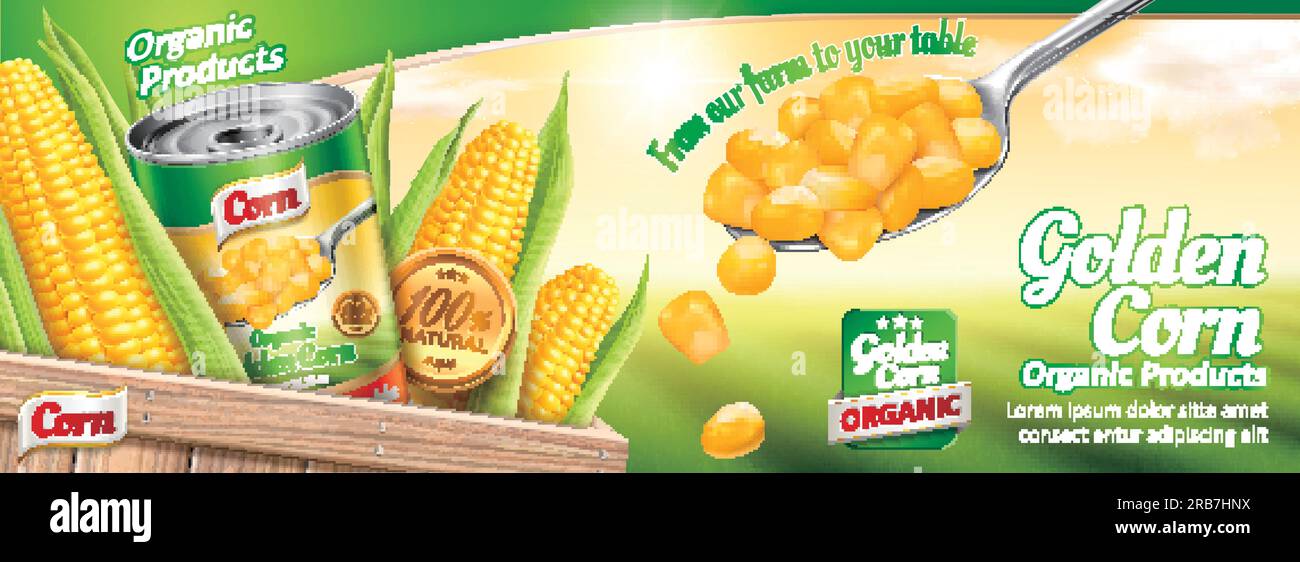 Canned maize Stock Vector Images - Alamy