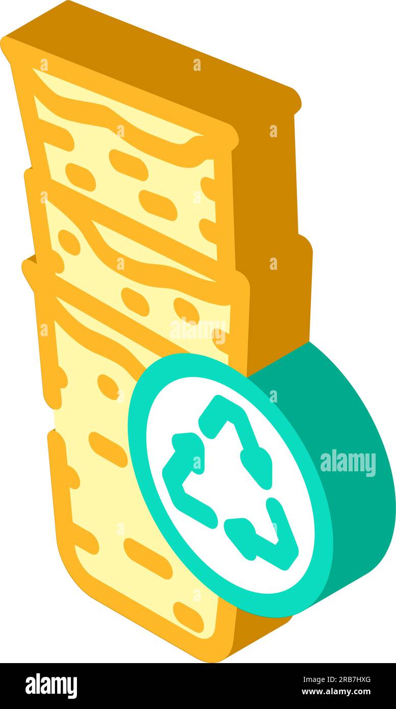 biodegradable materials environmental isometric icon vector ...