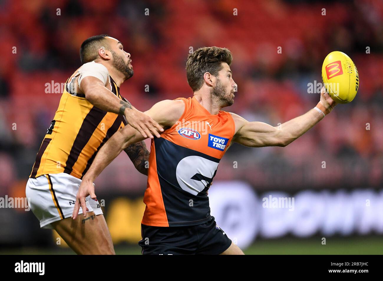 Sydney, Australia. 08th July, 2023. Callan Ward of the GWS Giants in ...