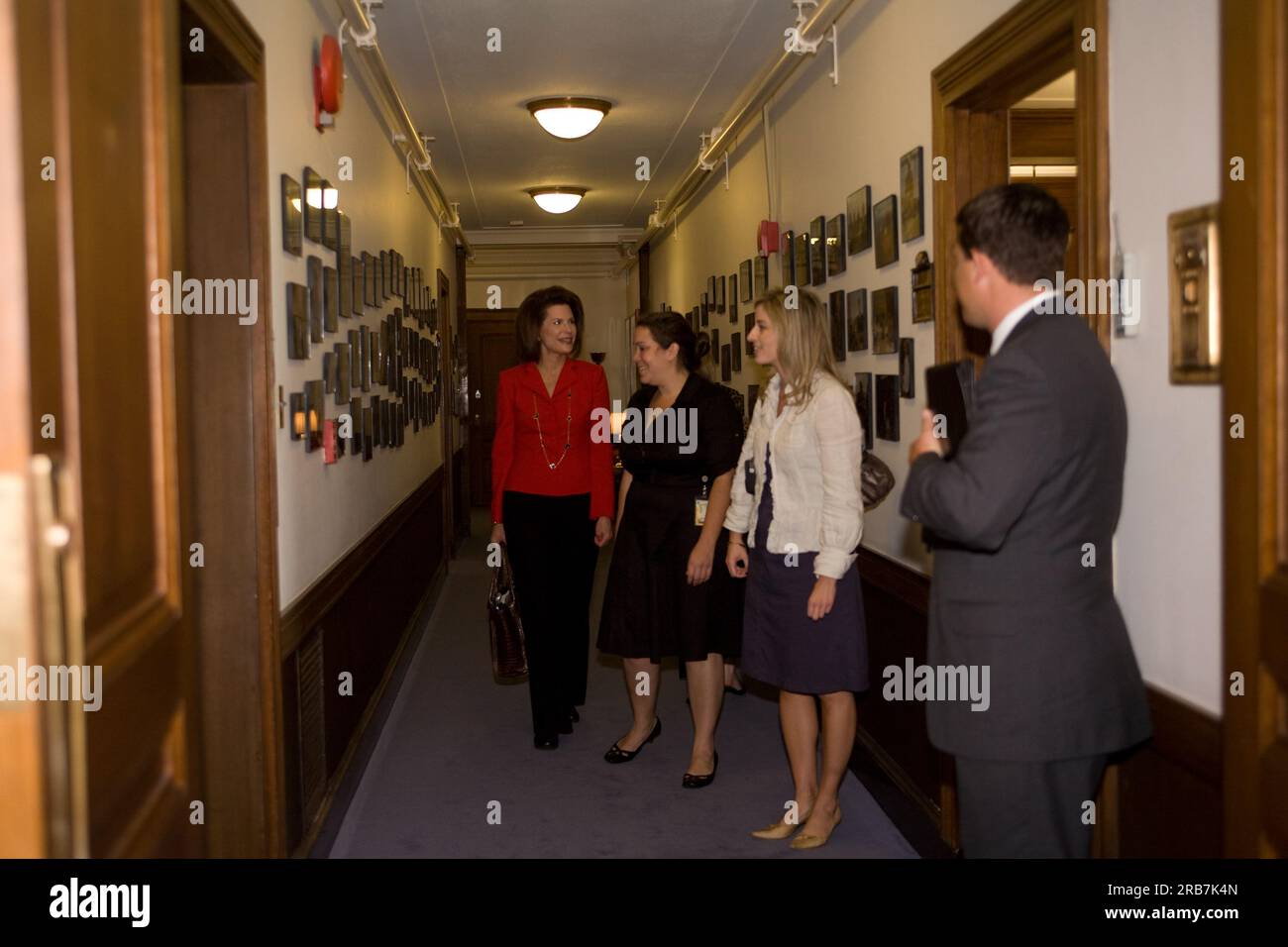 Secretary Dirk Kempthorne receiving visit at Main Interior from Nancy ...
