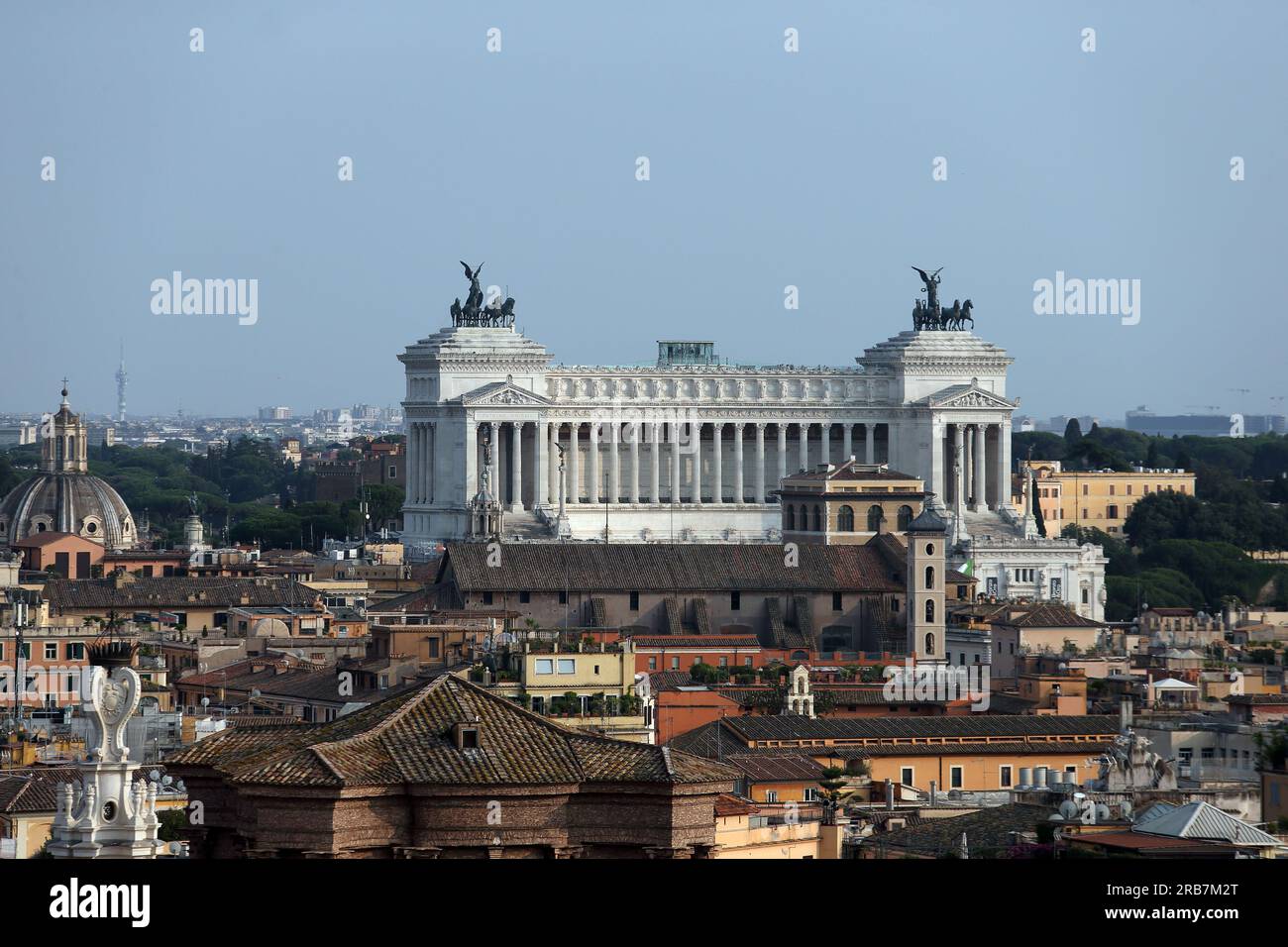 aerial view of the Altar of the Fatherland in Rome Stock Photo - Alamy