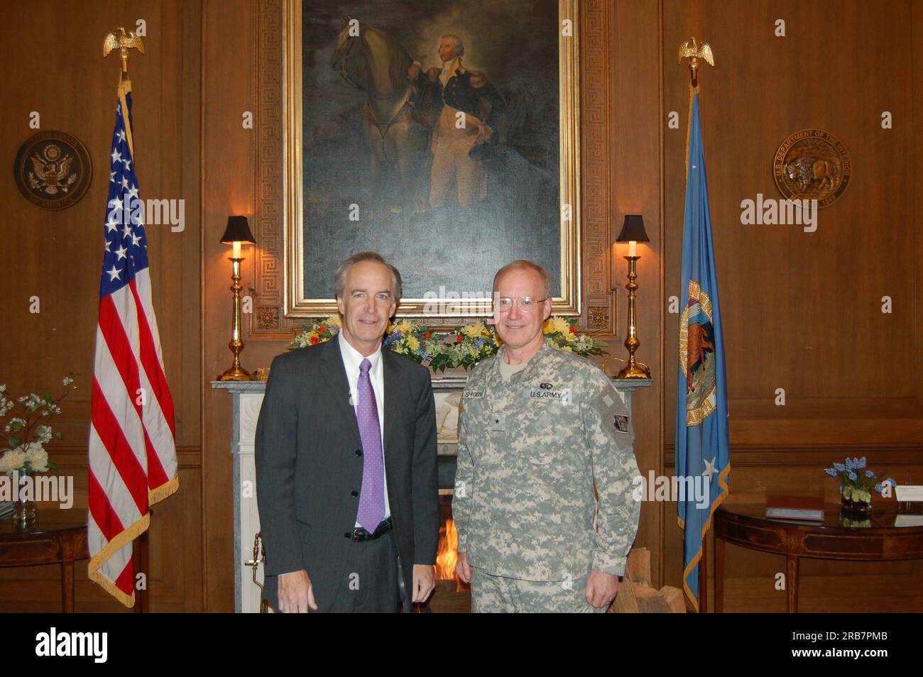 Secretary Dirk Kempthorne receiving visit at Main Interior from ...