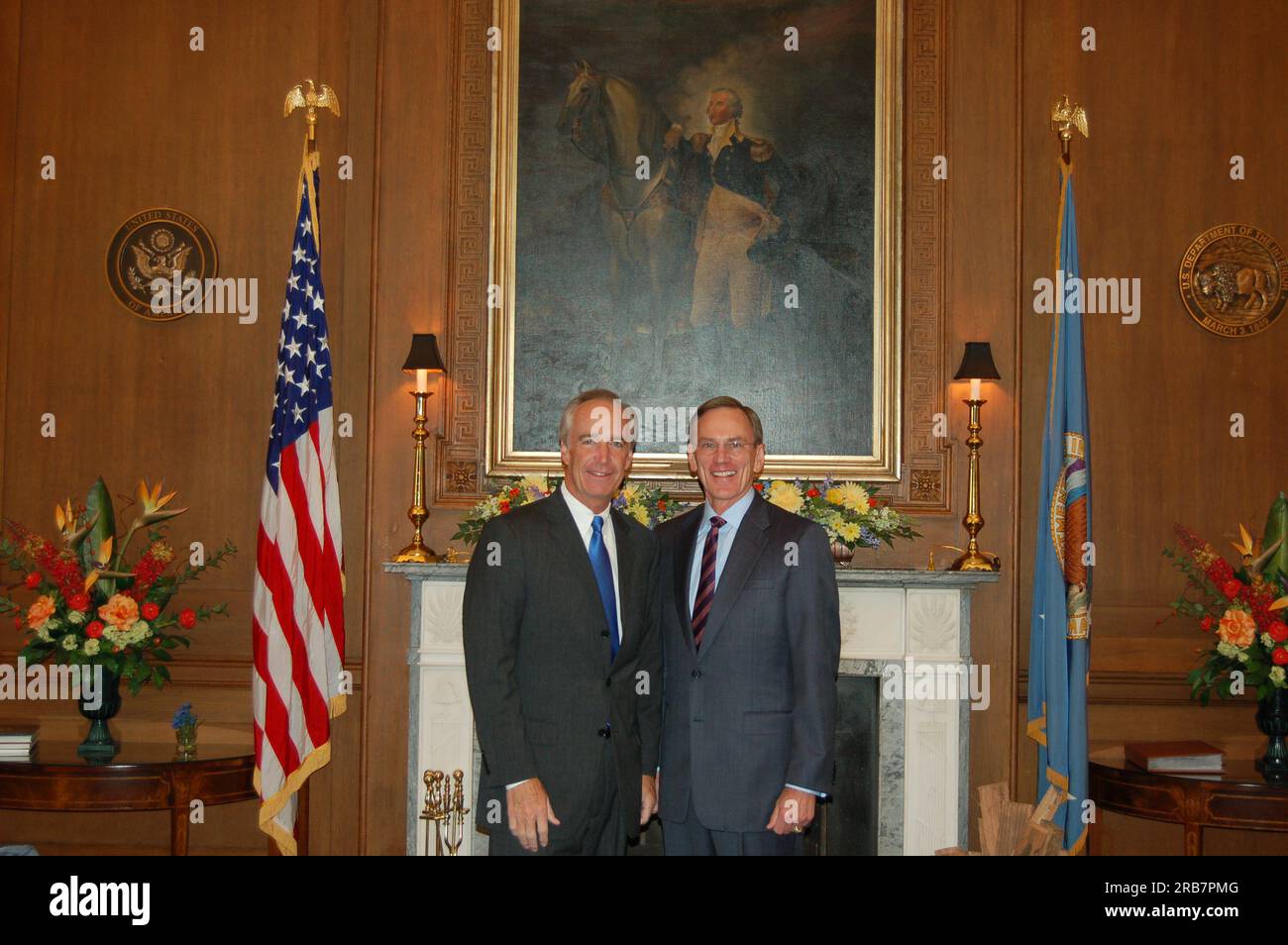 Secretary Dirk Kempthorne at Main Interior with retired Admiral, former ...