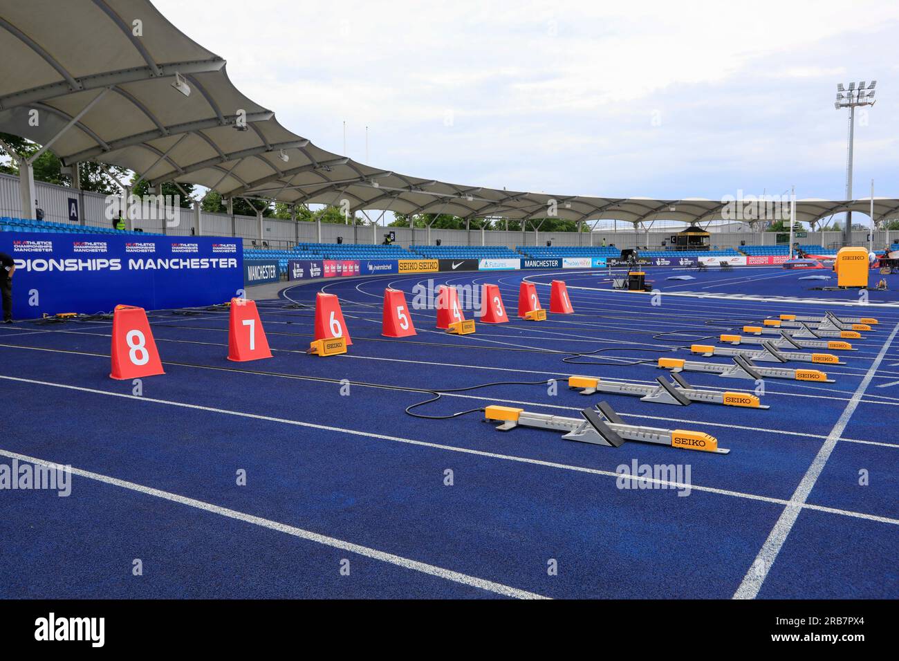 Interior view of the stadium ahead of the UK Athletics Championships at ...