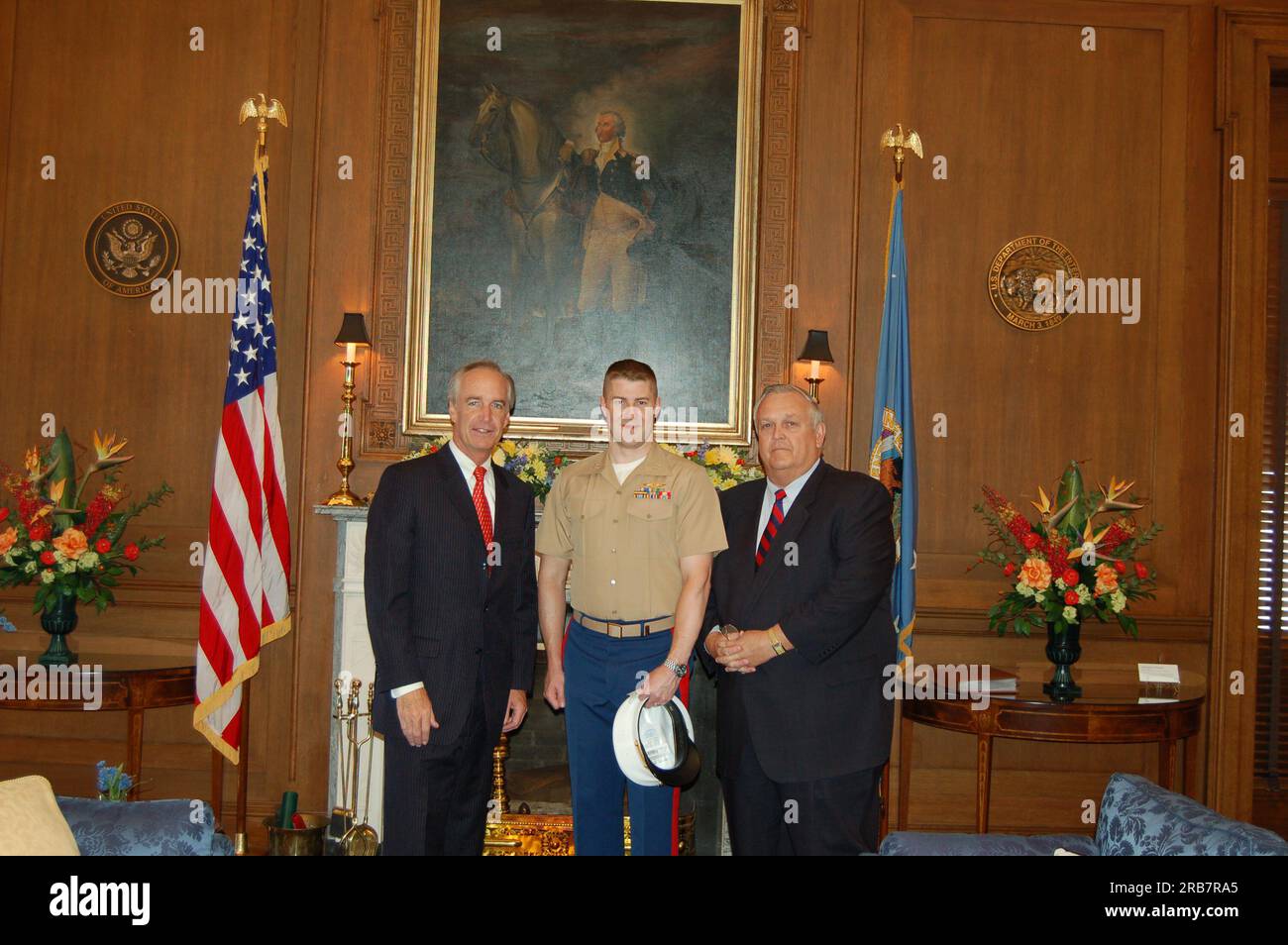 Visit of Marine Corps Captain Matt Desmond to Main Interior, where he ...