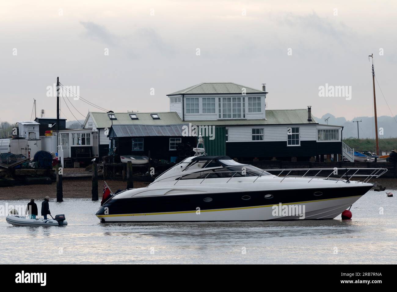 Princess Yachts V50 motor cruiser river Deben Suffolk Stock Photo - Alamy