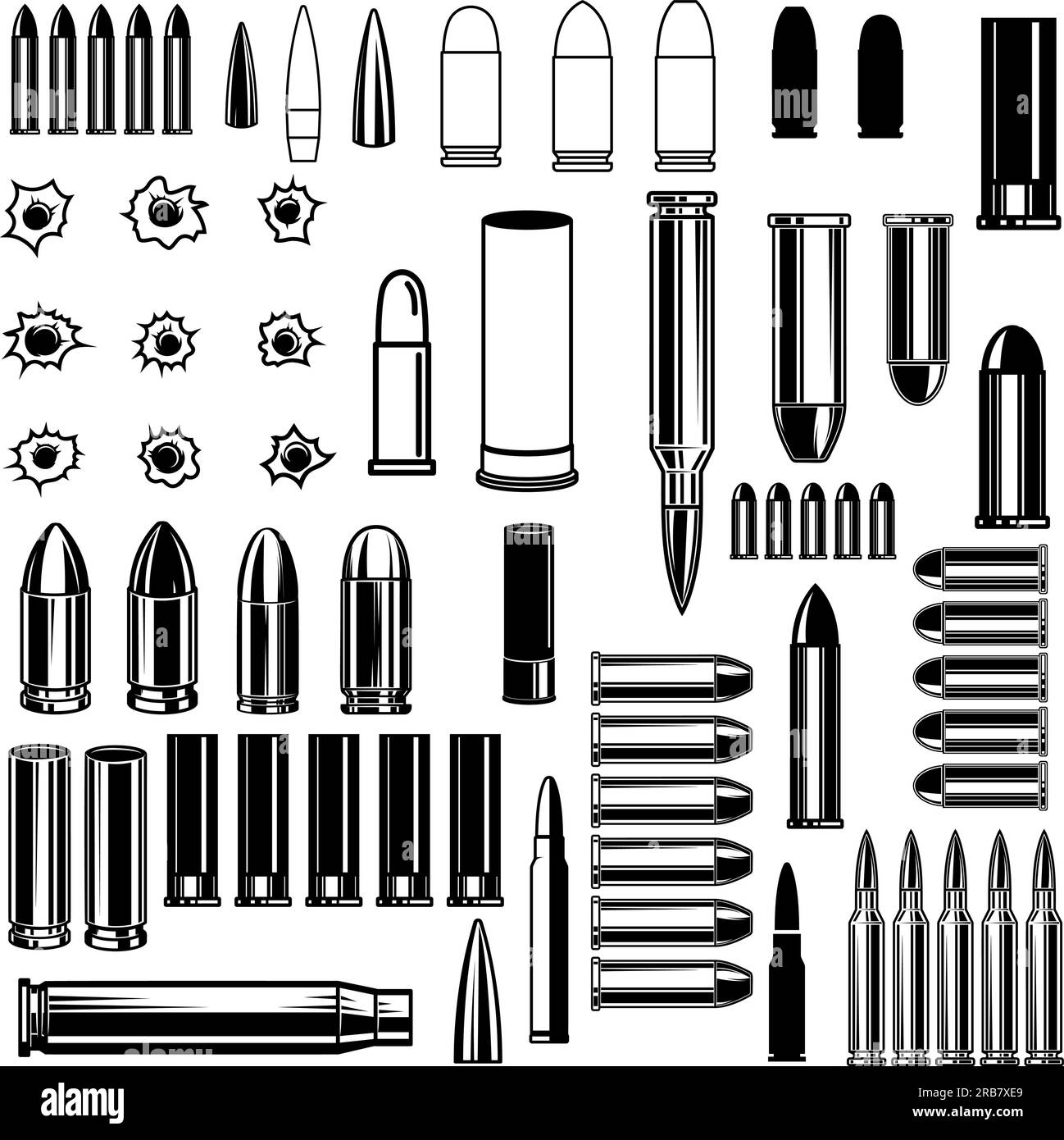 Bullet discharge Stock Vector Images - Alamy