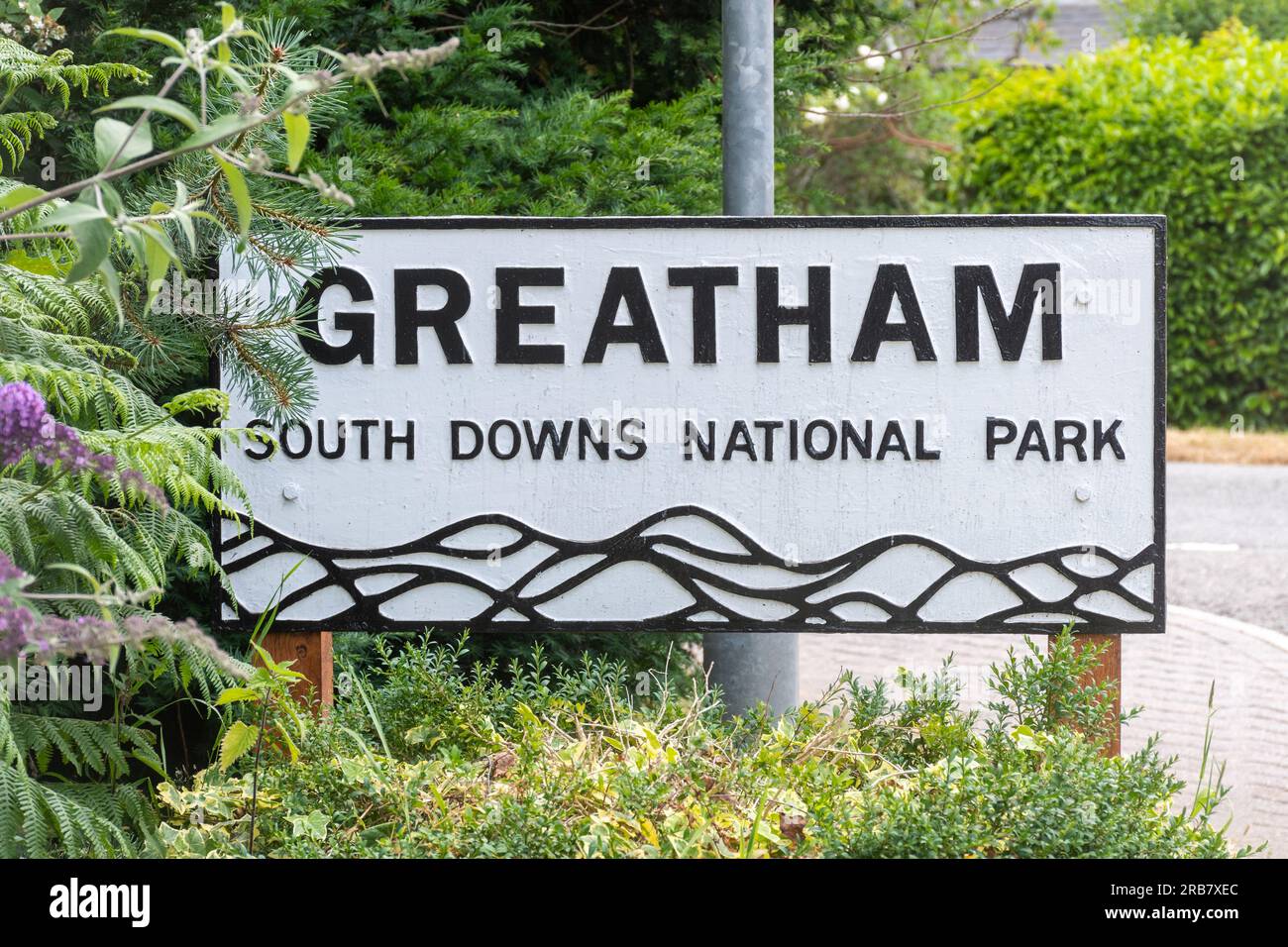 Greatham in the South Downs National Park village sign, Hampshire ...