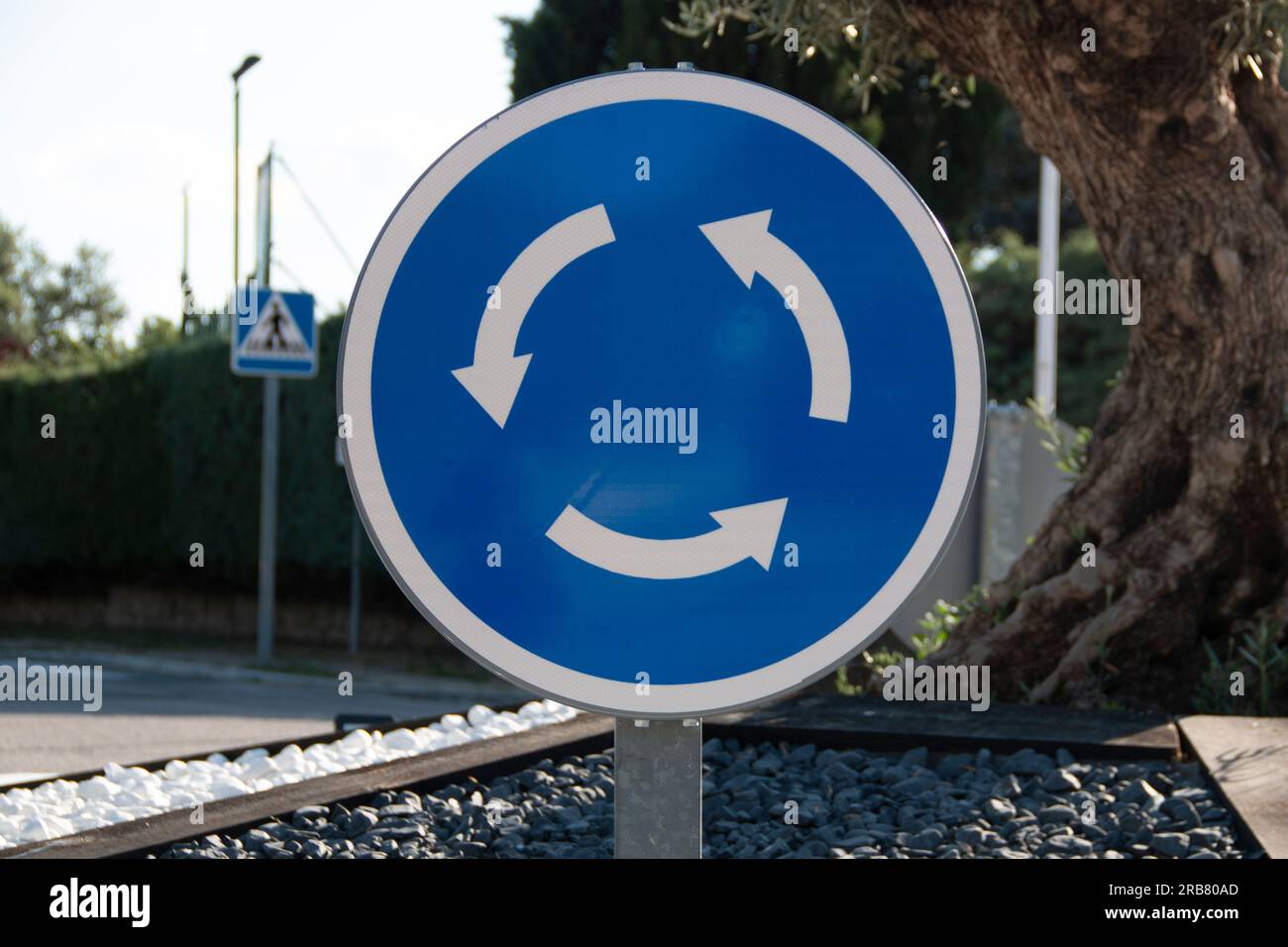 Different Traffic Signs. Roundabout Stock Photo - Alamy Different Traffic Signs. Roundabout Stock Photo - Alamy