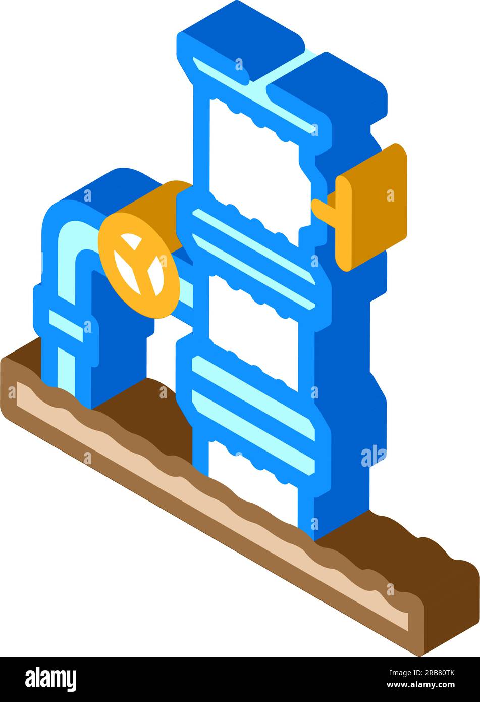 oil wellhead petroleum engineer isometric icon vector illustration ...