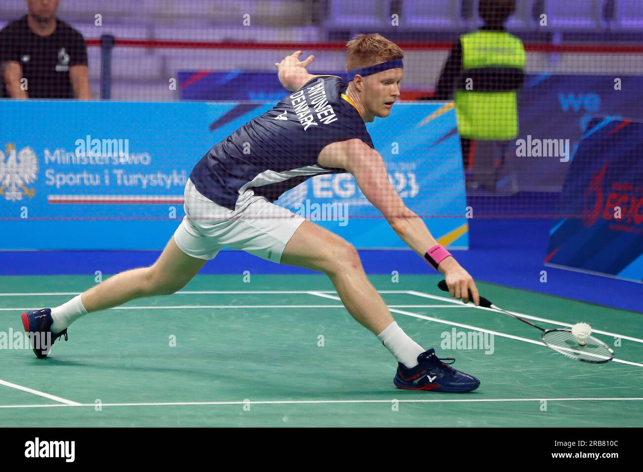Tarnow, Slovenia. 26 June, 2023: Anders Antonsen of Denmark competes in ...