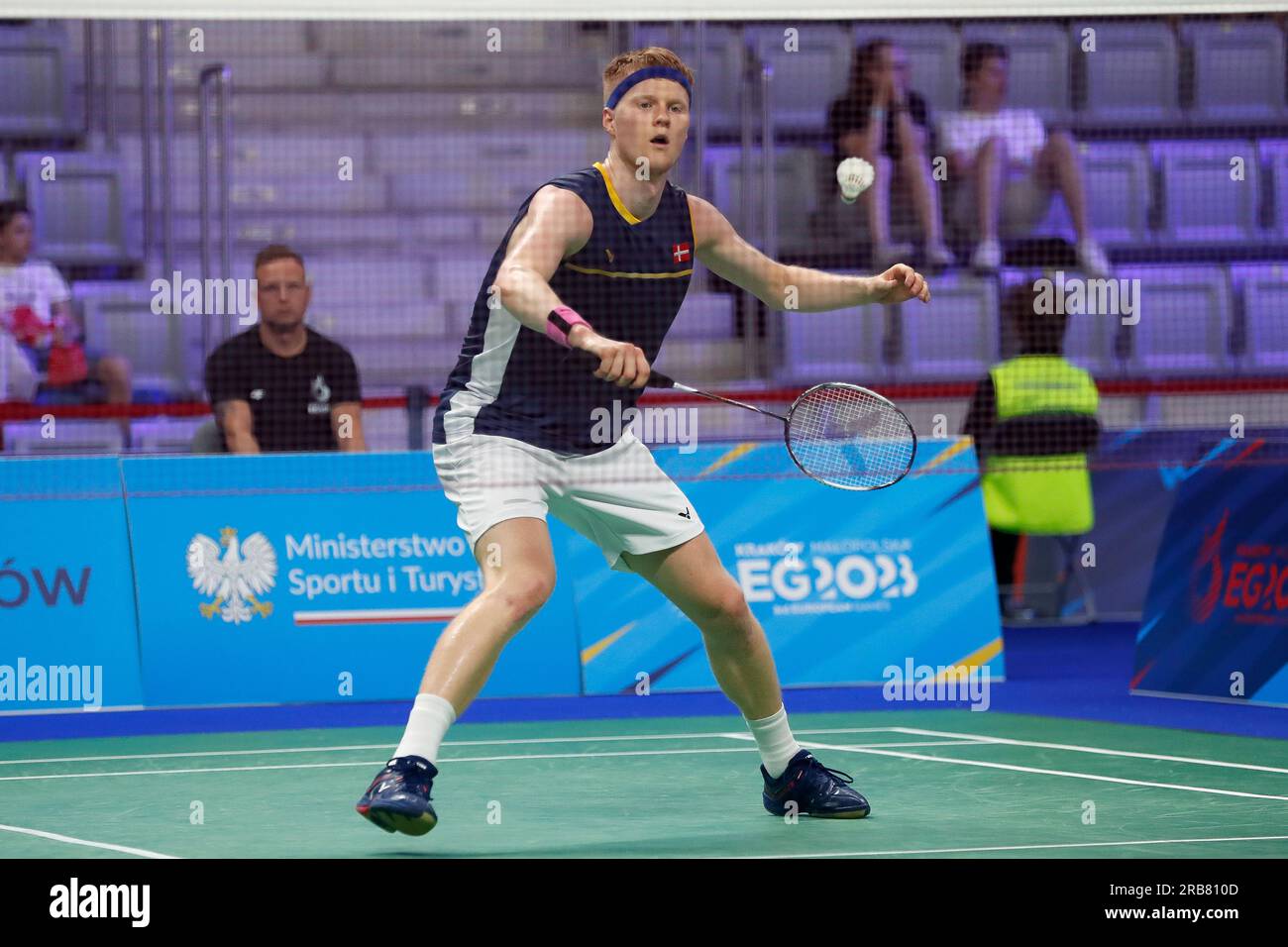Tarnow, Slovenia. 26 June, 2023: Anders Antonsen of Denmark competes in ...