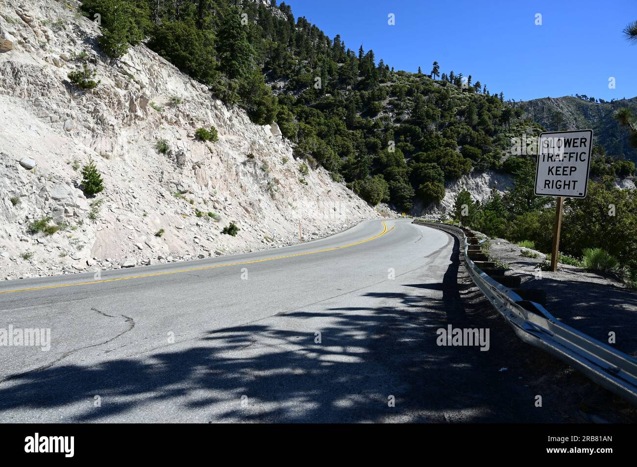 The mountain road of California state route 18 Stock Photo - Alamy