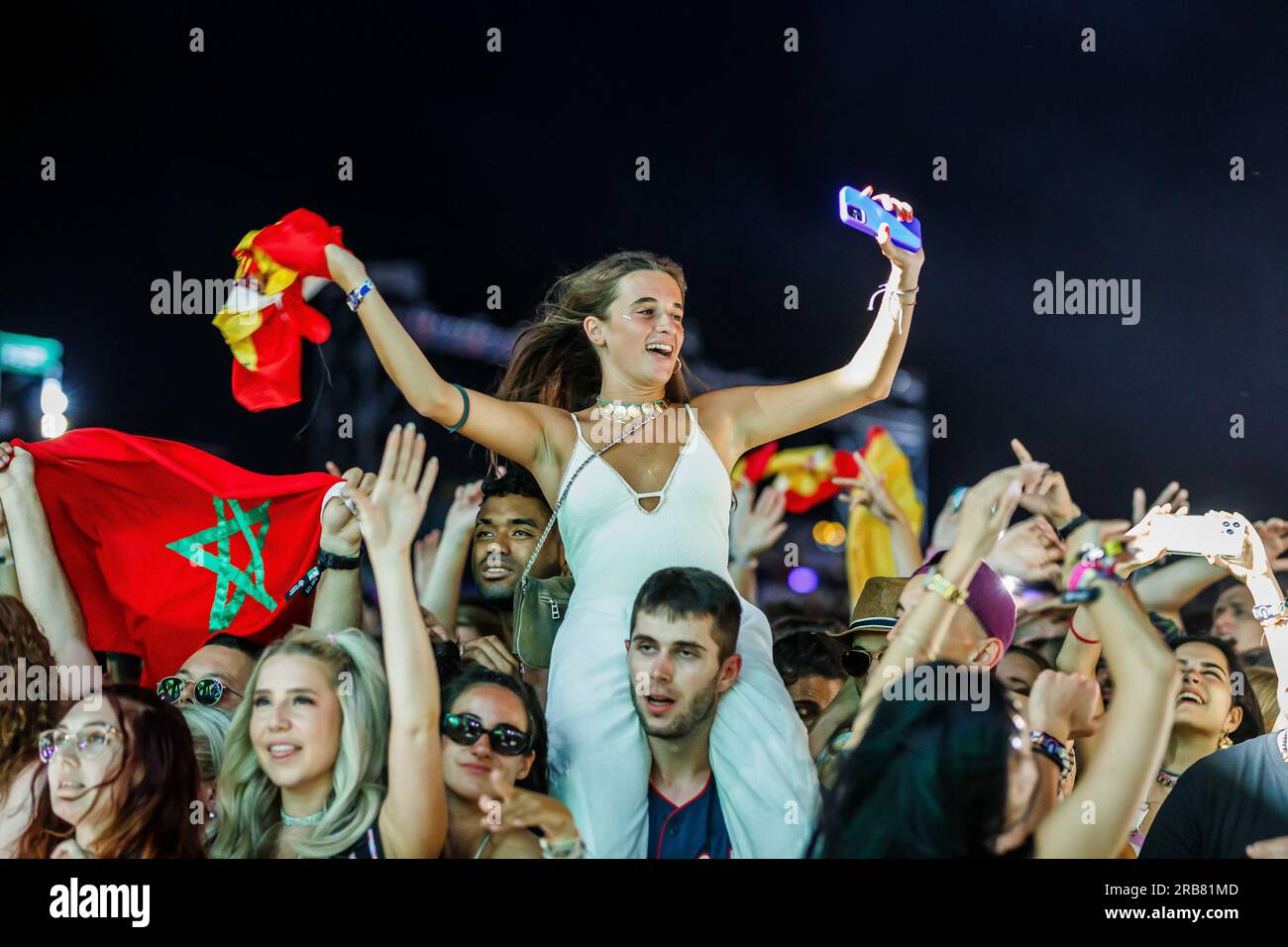 Guests attend Ultra Europe Music Festival as DJ Griffin performs on ...