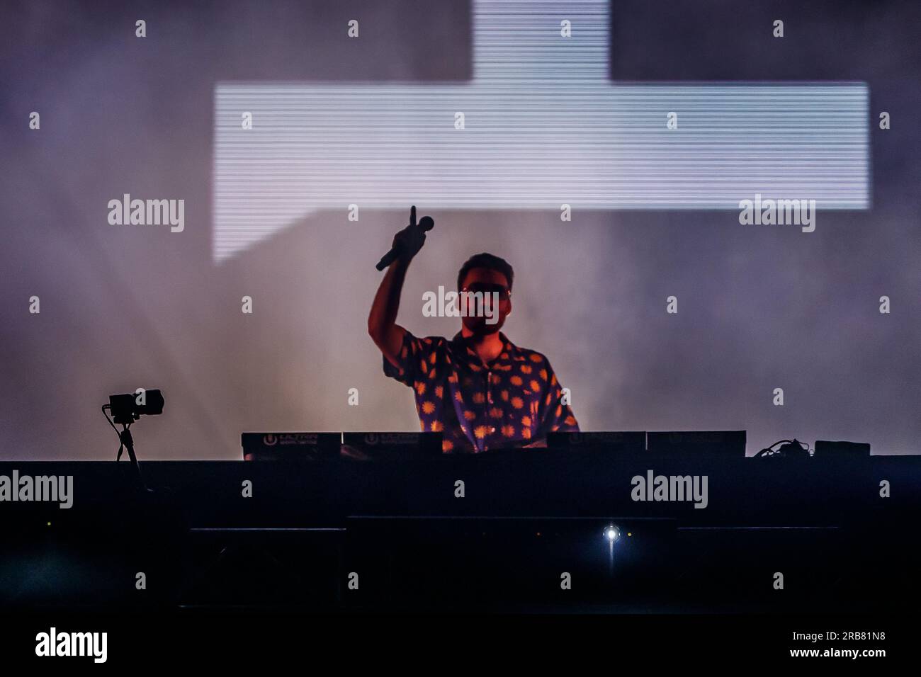 DJ Griffin performs on stage during first day of Ultra Europe Music ...