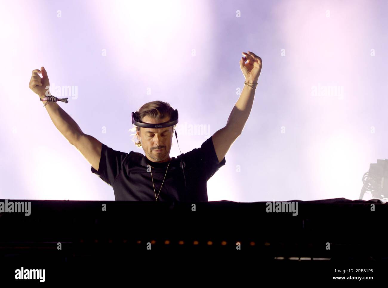 DJ Axwell performs on stage during first day of Ultra Europe Music ...