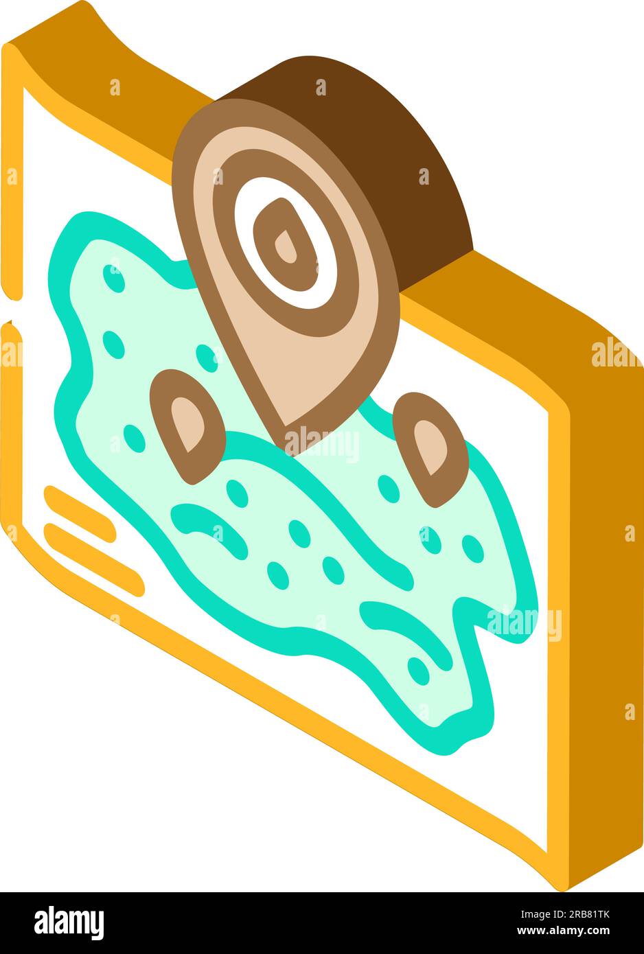 oil field mapping petroleum engineer isometric icon vector illustration ...