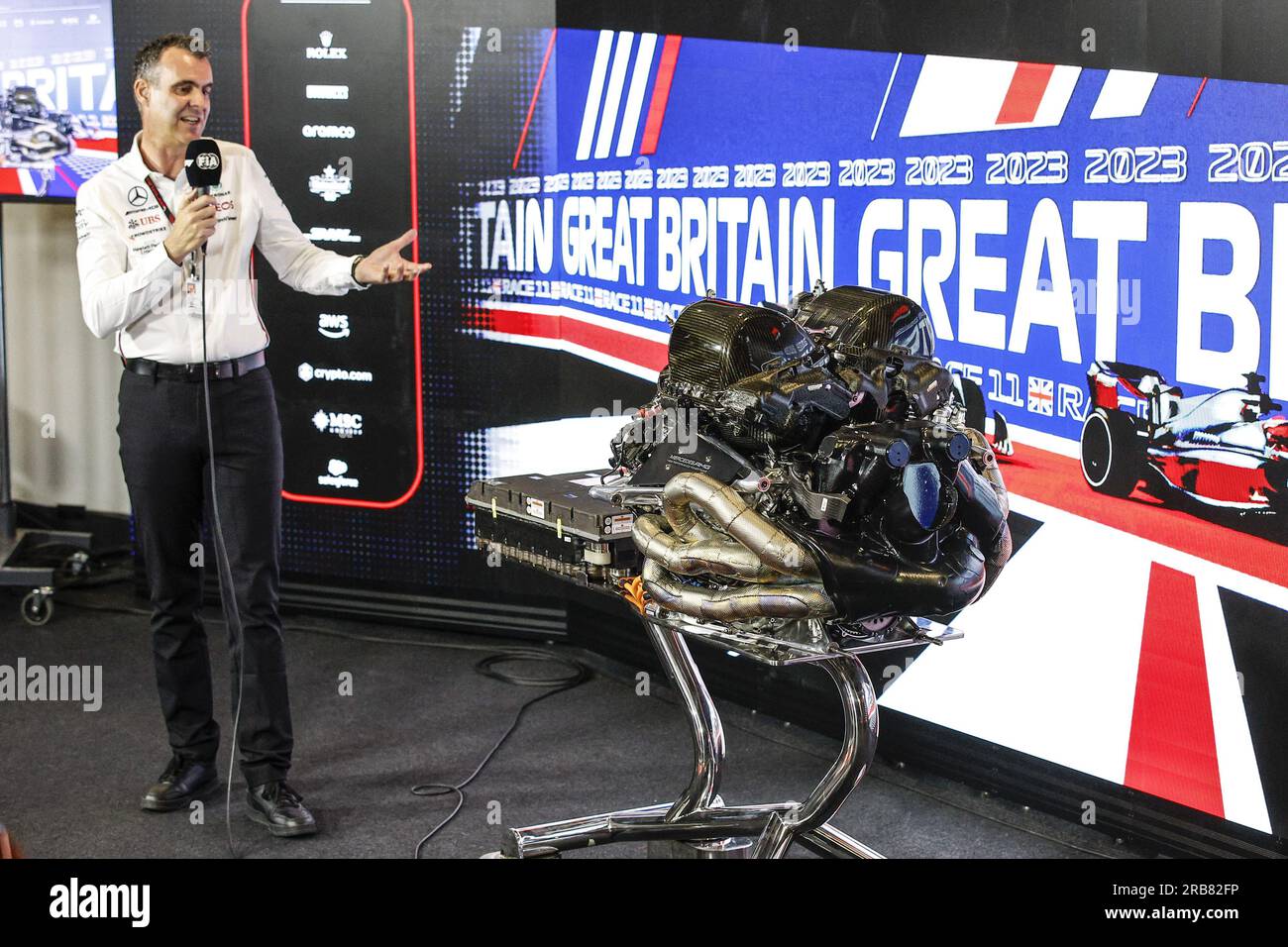 Silverstone, UK. 08th July, 2023. Hywel Thomas Managing Director of ...