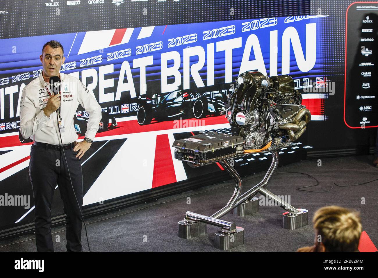 Silverstone, UK. 08th July, 2023. Hywel Thomas Managing Director of ...
