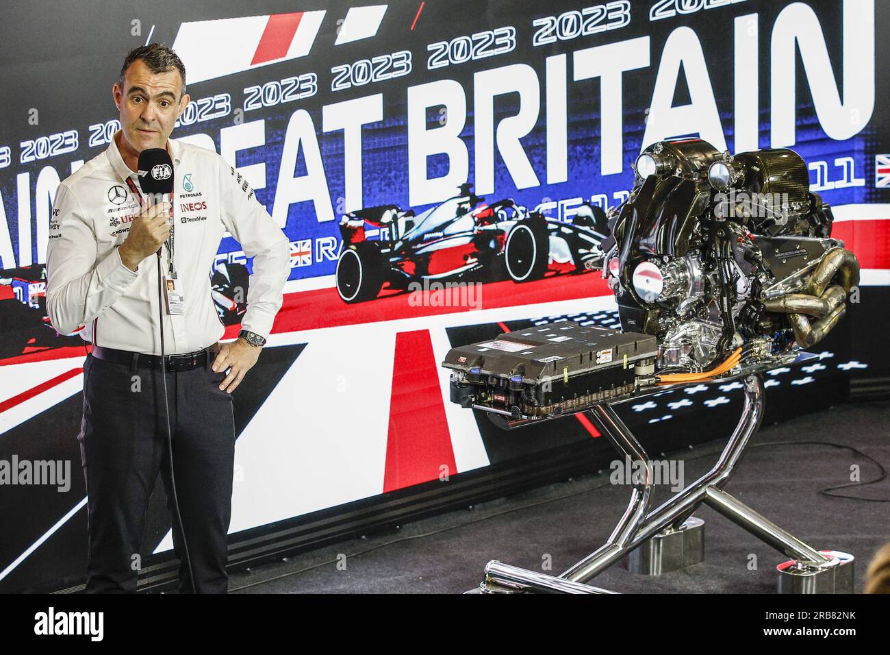 Silverstone, UK. 08th July, 2023. Hywel Thomas Managing Director of ...