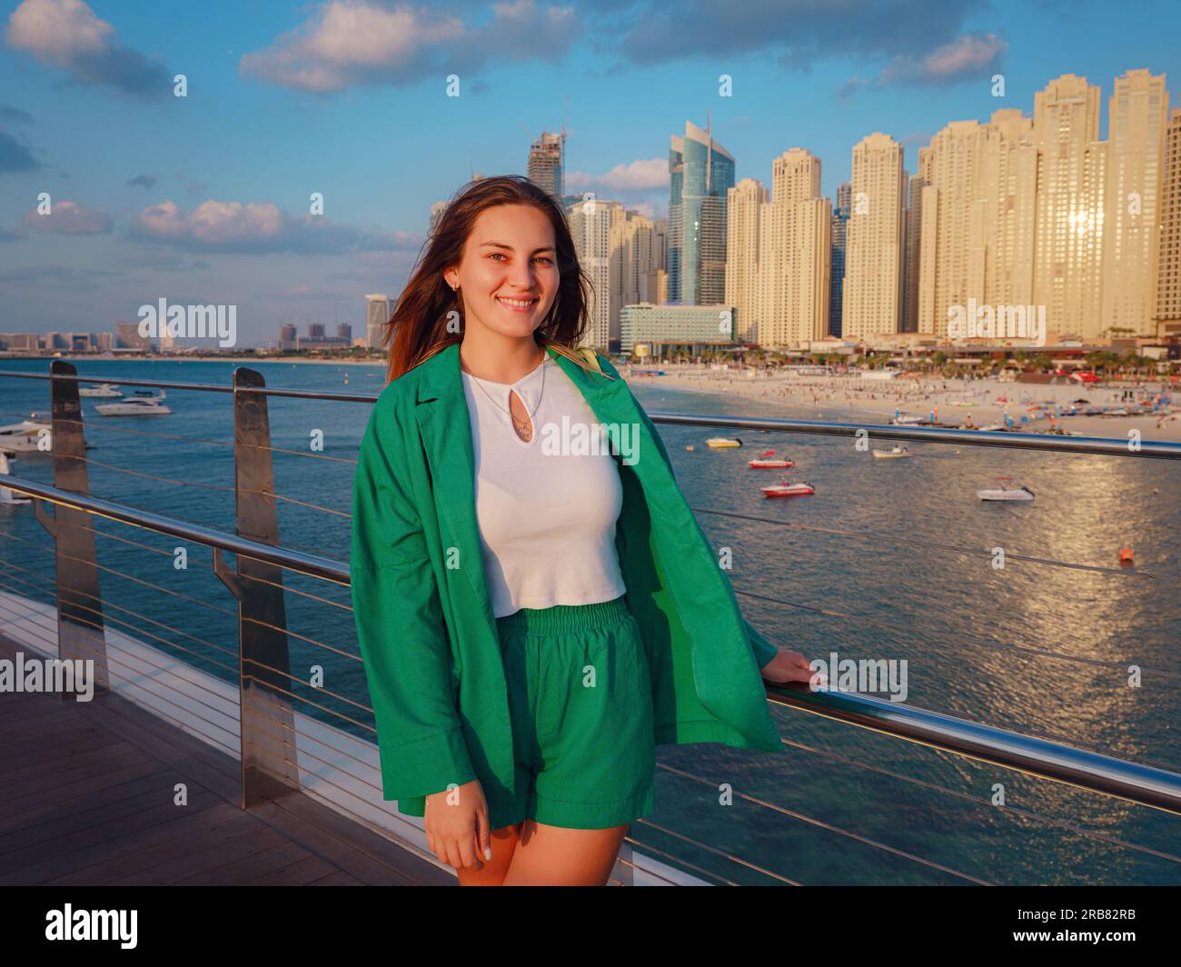 Woman arab expat happy hi-res stock photography and images - Alamy