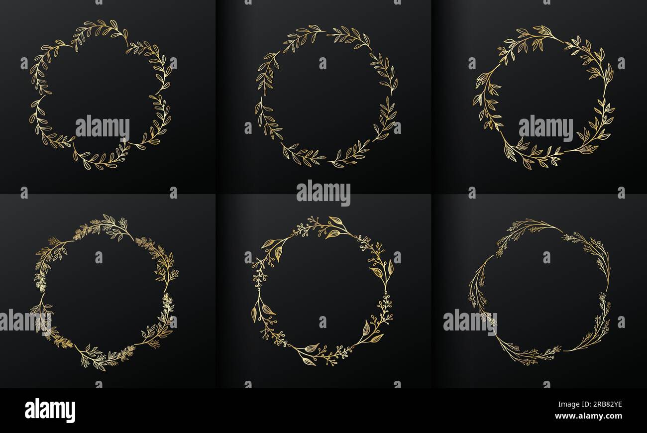 Circle monogram border Stock Vector Images - Alamy