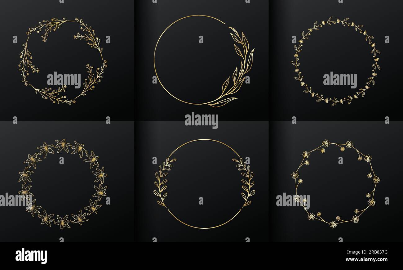 Circle monogram border Stock Vector Images - Alamy