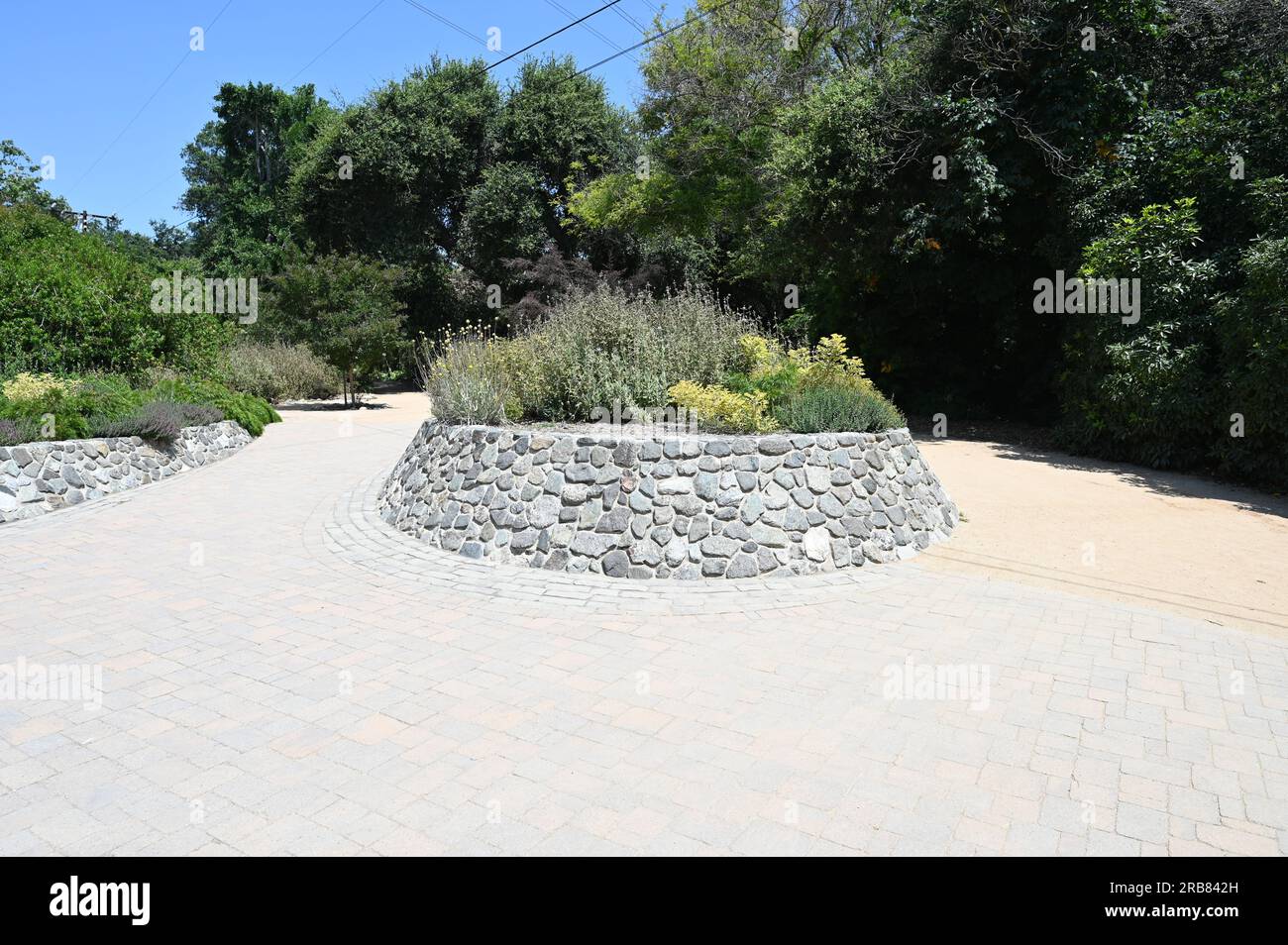 Pathway through a botanical garden in Los Angeles Stock Photo - Alamy