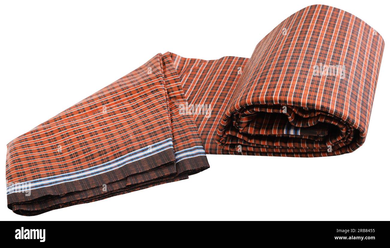 Hand woven cotton lungi of Indian subcontinent Stock Photo - Alamy