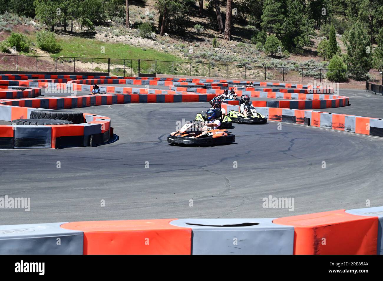 Go Cart racing at Great Bear Lake in California Stock Photo - Alamy