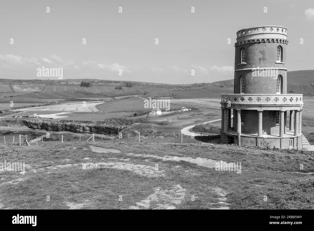 Clavell Tower overlooking Kimmeridge Bay in Dorset Stock Photo - Alamy