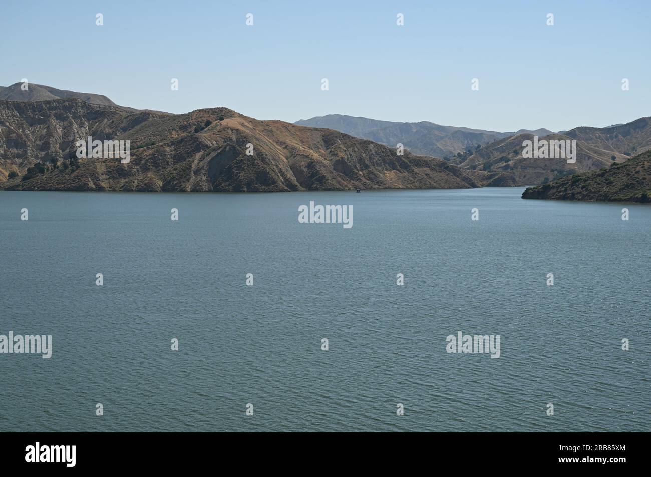 Lake Piru reservoir located in Los Padres National Forest and Topatopa ...