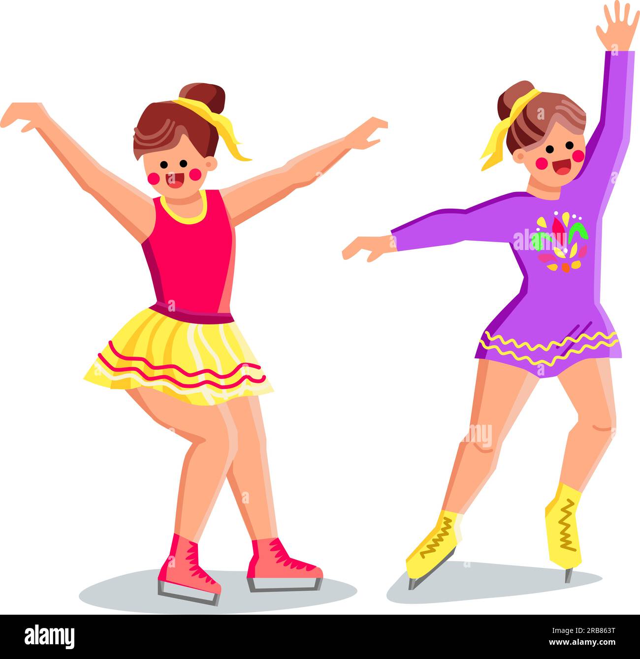 child figure skating kid vector Stock Vector Image & Art - Alamy