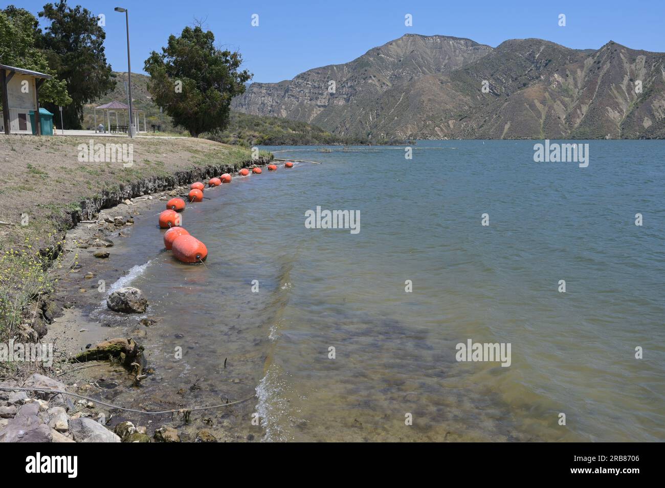 Lake Piru reservoir located in Los Padres National Forest and Topatopa ...
